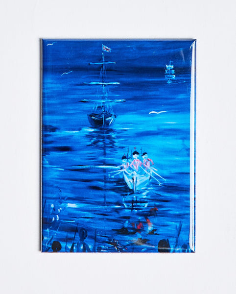 Detail of Invasion I, Gordon Syron, 1999 Magnet – Museums of History NSW